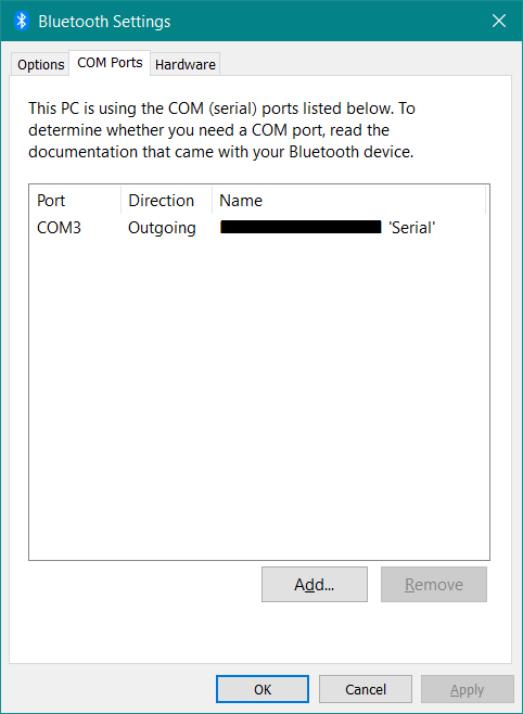 Bluetooth Virtual COM Ports – In The Hand Ltd